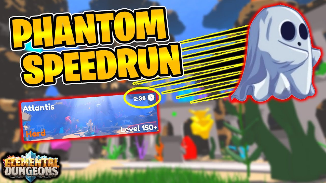 Solo Speedrun Atlantis Hard Dungeon Using Phantom VERY FAST!!! Elemental Dungeons Roblox - YouTube