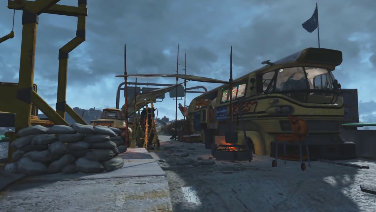Fallout 4 Settlement Tour - Tragic School Bus - YouTube