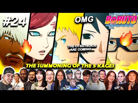 The Five Kage Summoning⚡Boruto & Sarada🍃They Were Surprised BORUTO 24 Reaction Mashup[ボルト -- 海外の反応]