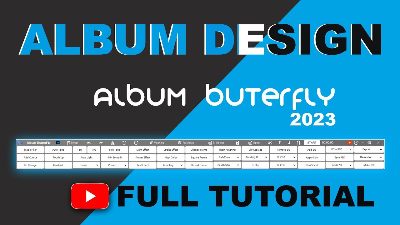 best software for album design album butterfly full tutorial - YouTube