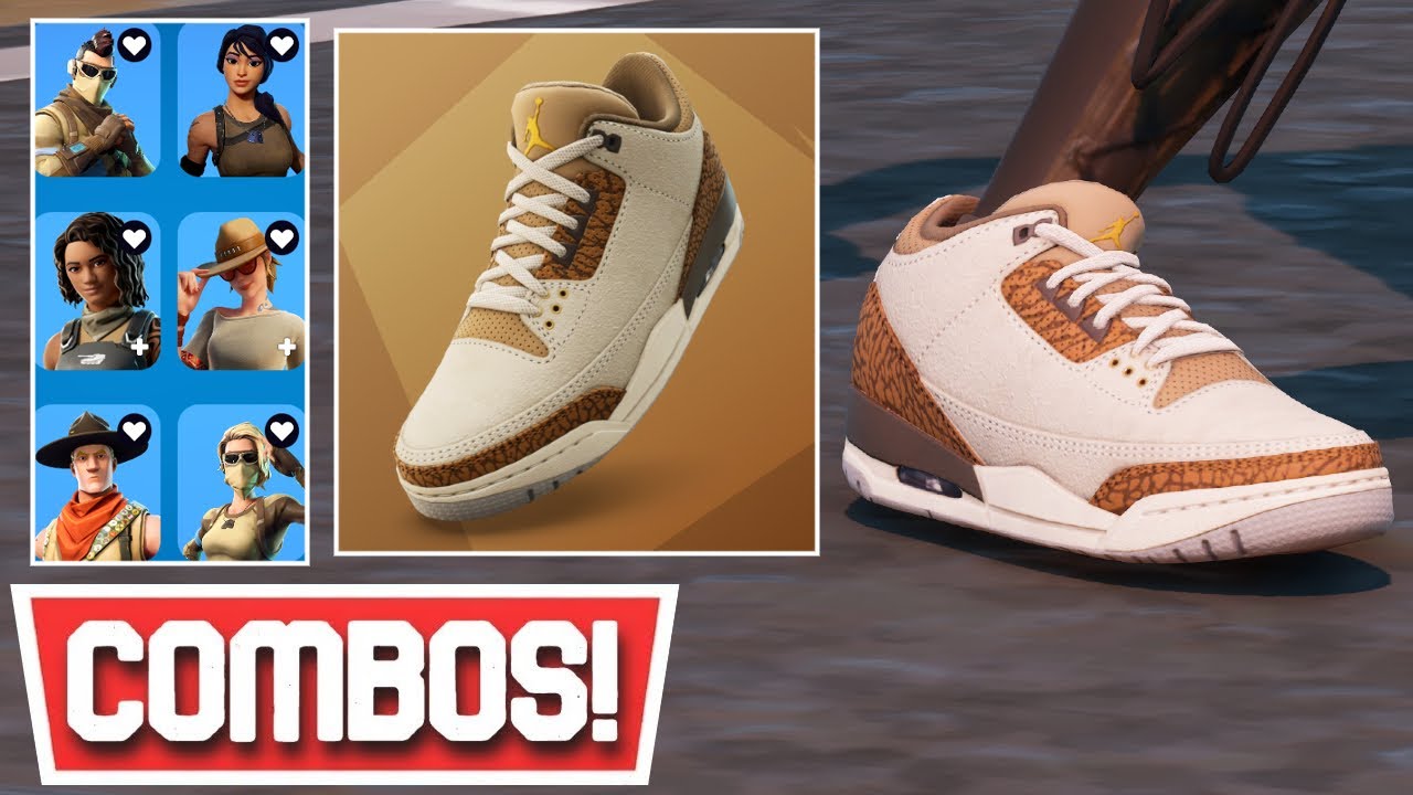 *NEW* BEST AIR JORDAN 3 RETRO 'PALOMINO' KICKS COMBOS! | Fortnite - YouTube