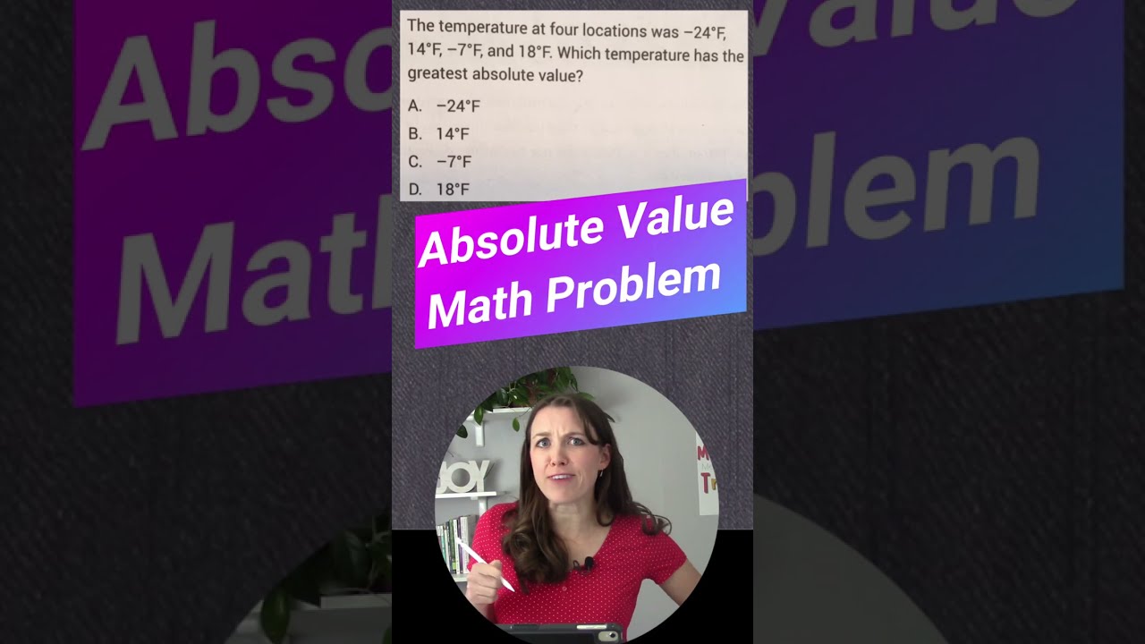 Absolute Value Math Problem #shorts - YouTube