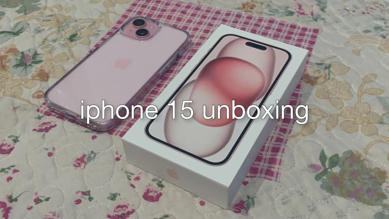 iphone 15 (pink) 128gb unboxing 🦢🎀 - YouTube