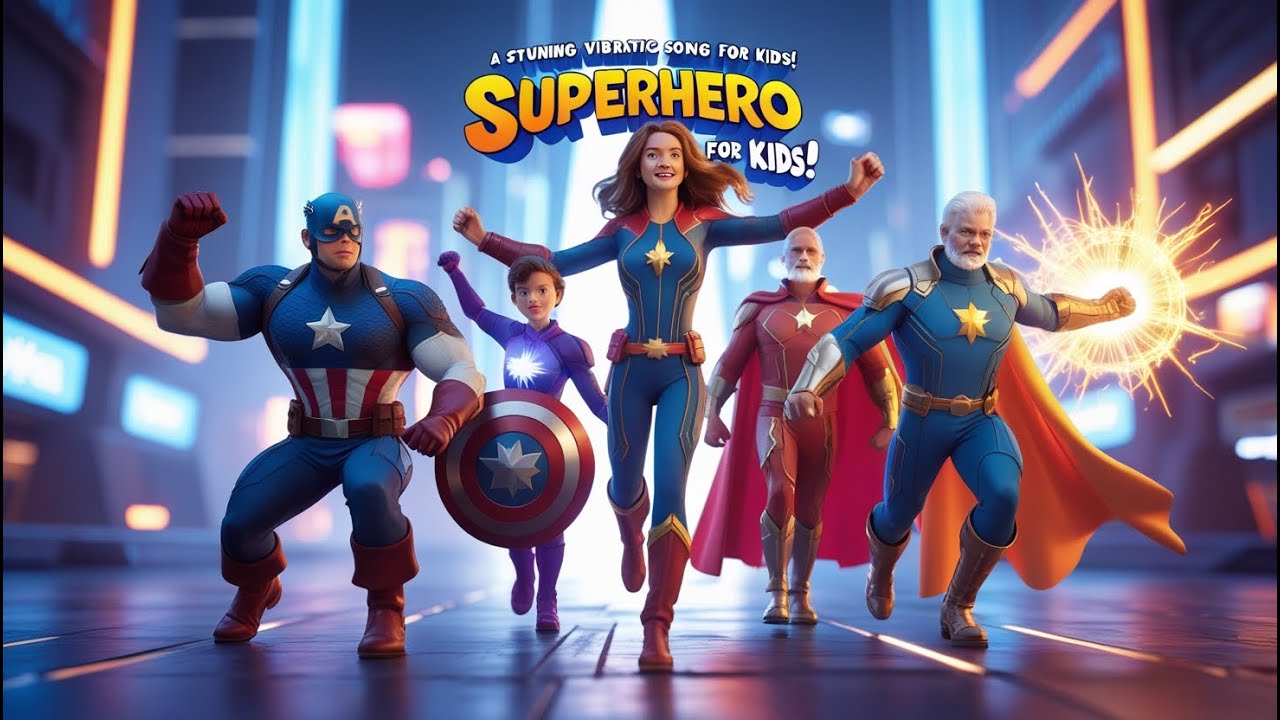 Superhero Song for Kids 02 | Learn About Superheroes | Fun & Easy Song ...