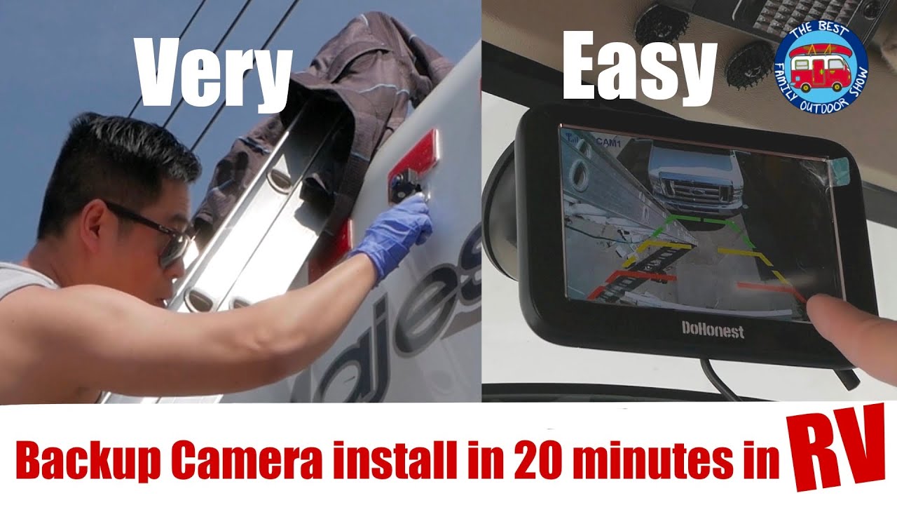 How to DYI install a RV Wireless Backup Camera in 20 minutes - no holes ...