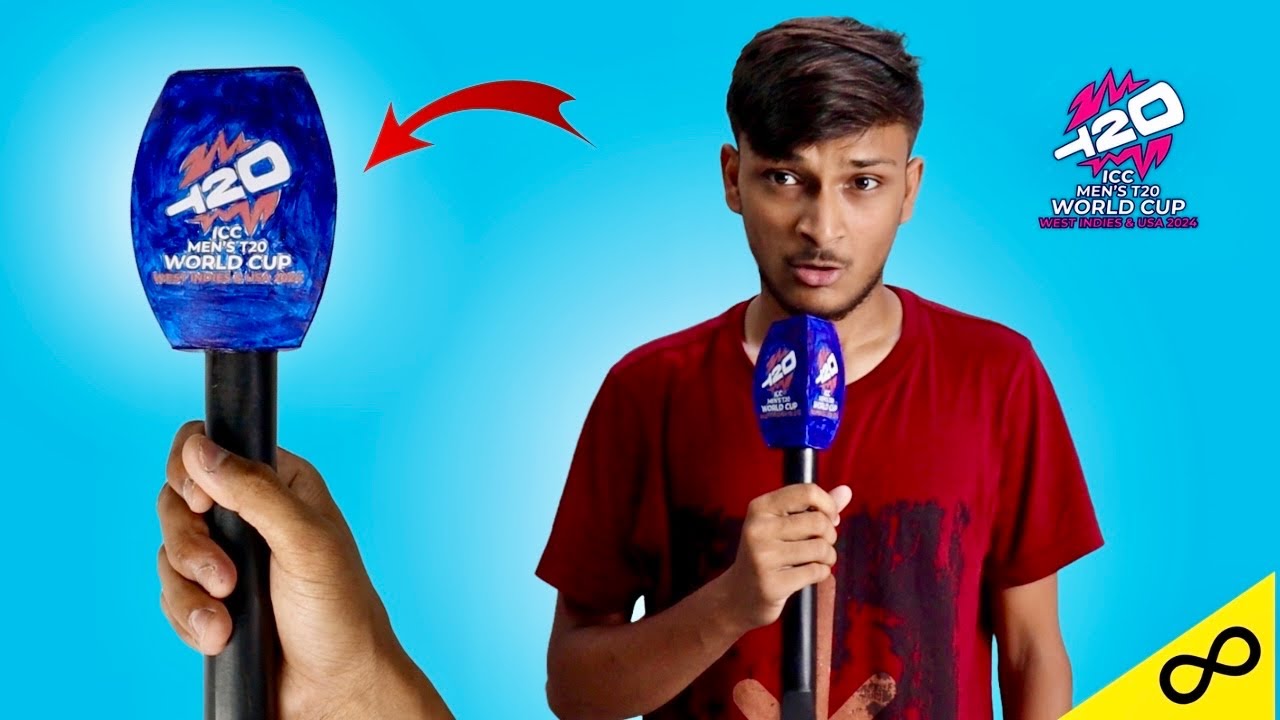 DIY ICC T20 Cricket Mic | घर पर Cricket Craft - YouTube
