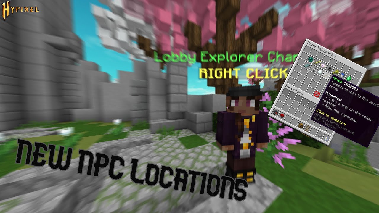 Locations of the *NEW* Hypixel's Lobby NPC | Lobby explorers - YouTube