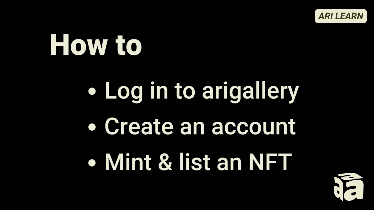 Ari Learn: How to create a profile, mint & sell an NFT using a Valora ...