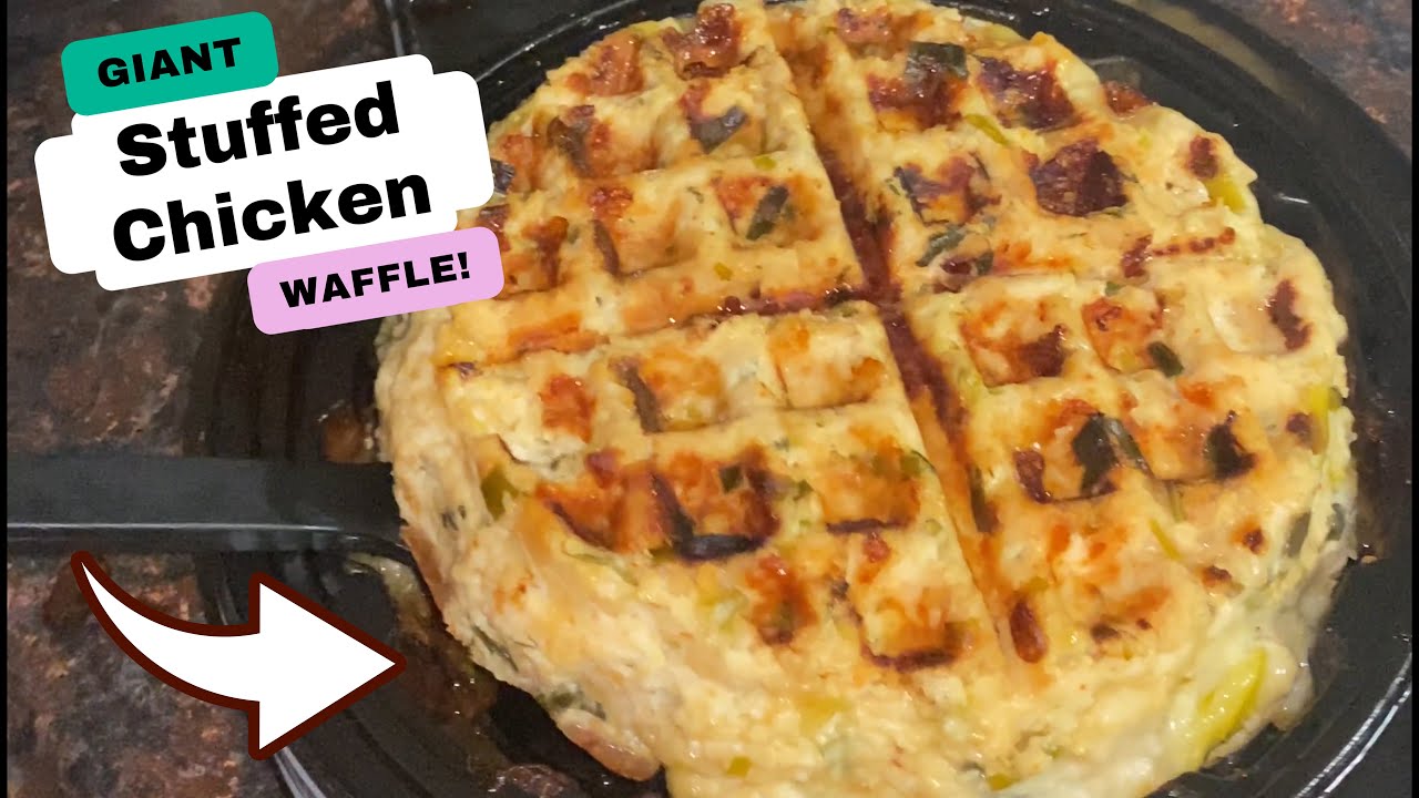 Large 7-inch Stuffed Chicken Waffle in Wafflizer 🟡 @CookingGizmos - YouTube