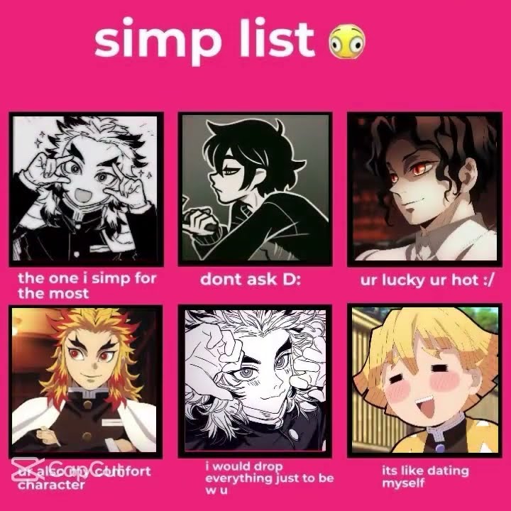 Simp list | #foryou #anime #edit #simp #demonslayer - YouTube