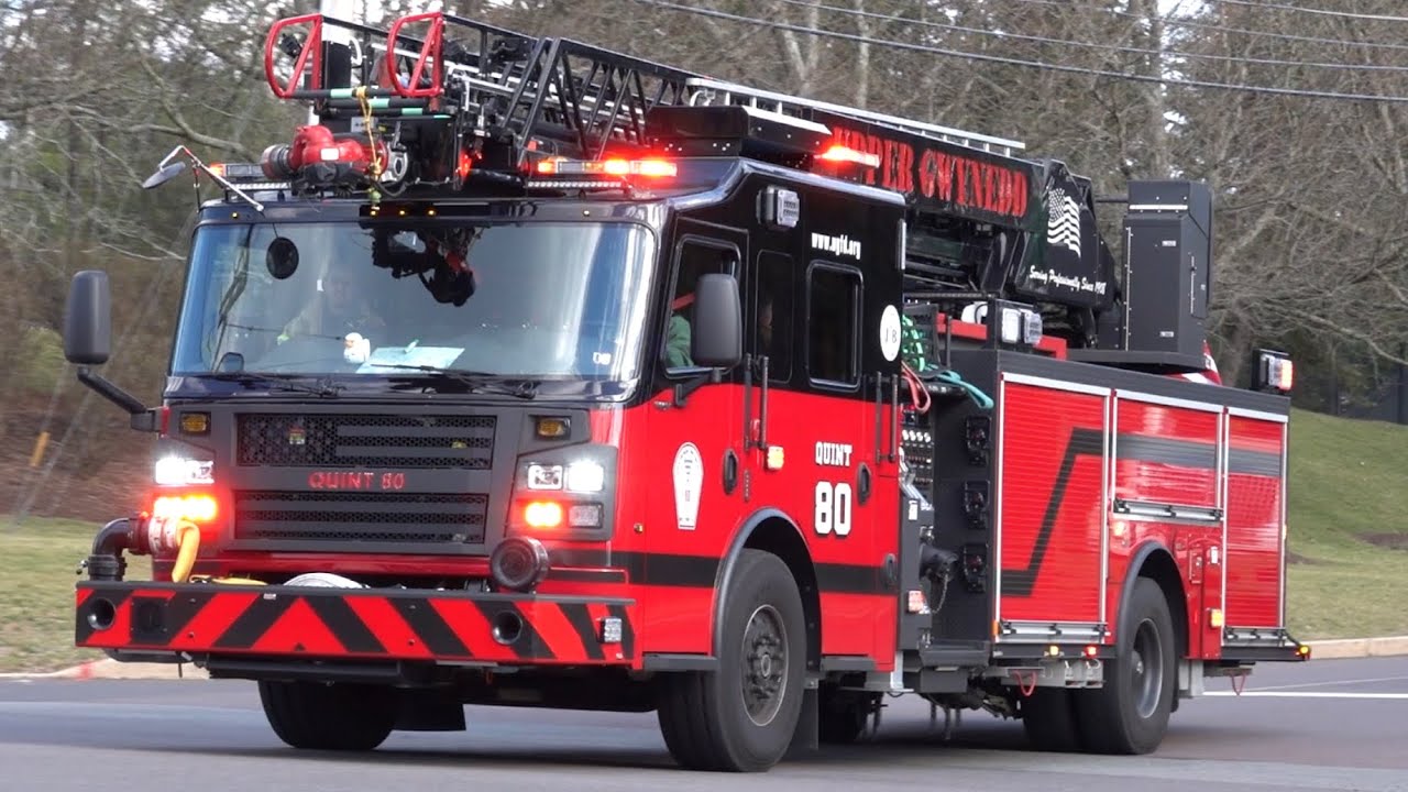 Upper Gwynedd Township Fire Department Brand New Quint 80, Engine 80 ...