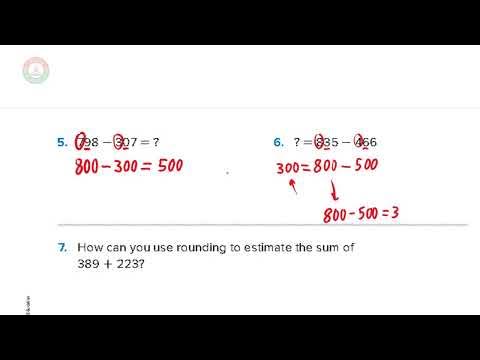 Reveal Math 3rd grade Lesson 2.3 Estimate Sums and Differences - YouTube