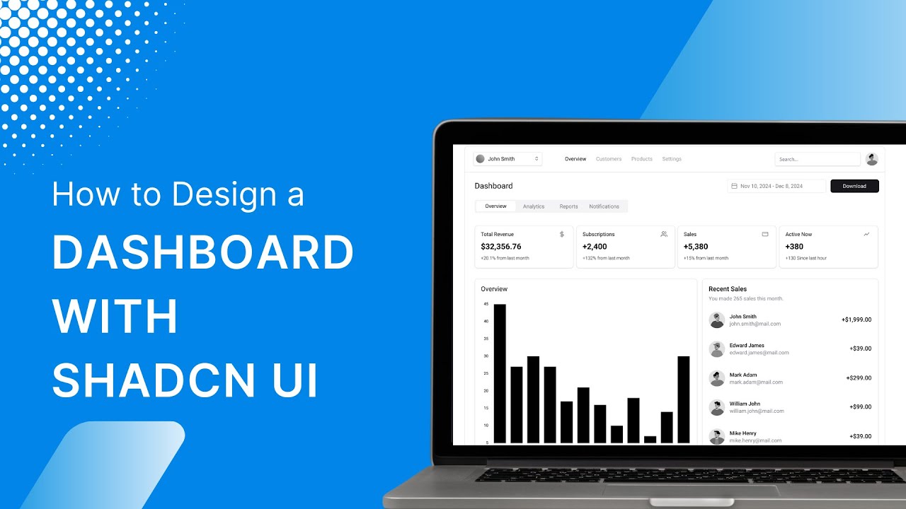 How to Design a Dashboard with SHADCN UI? - YouTube