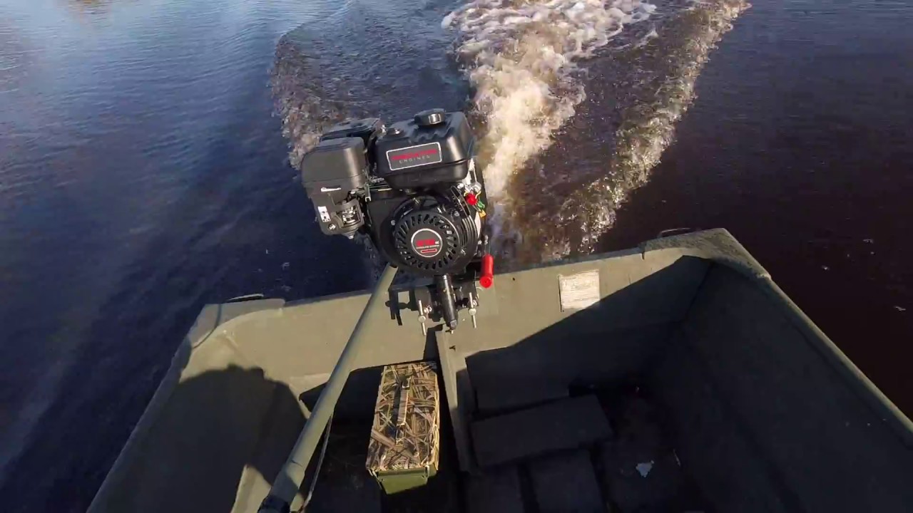 Mud Skipper surface drive mud motor running in a foot of water - YouTube
