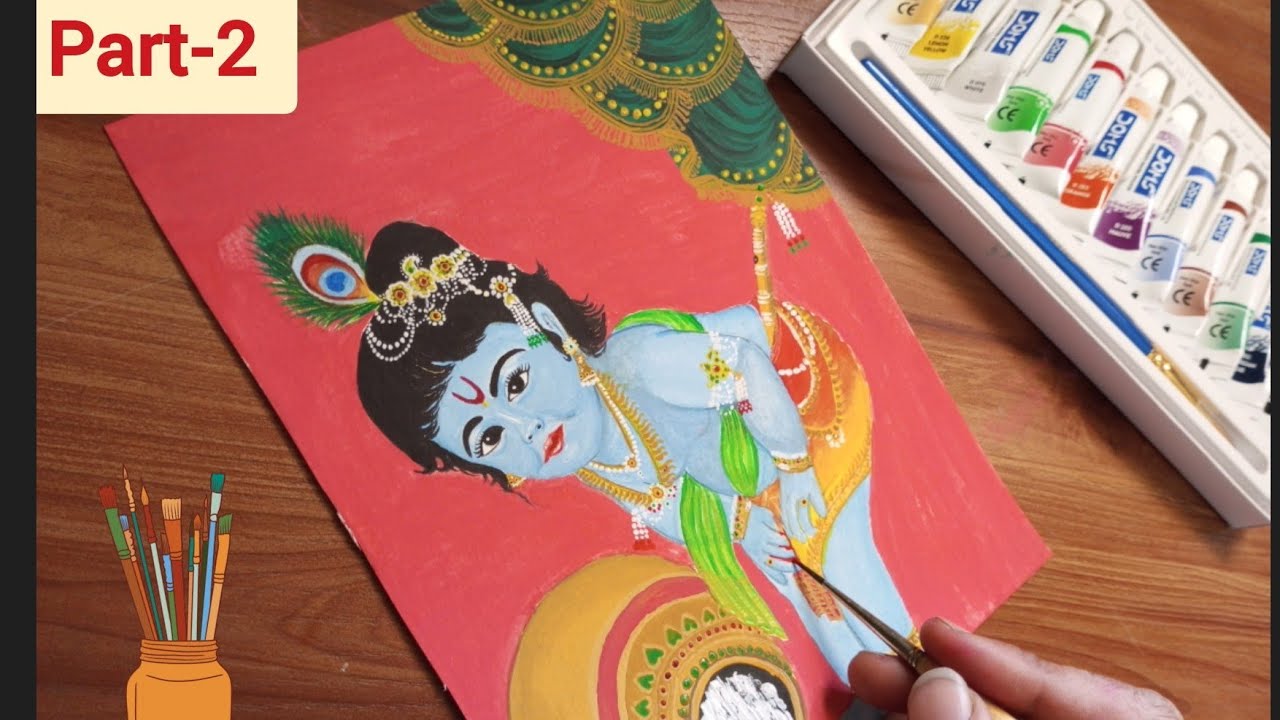 Krishan painting step by step || how to draw krishan || how to draw ...