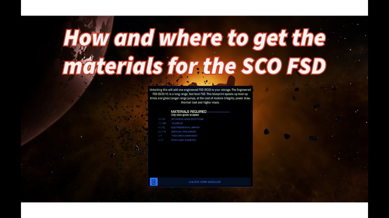 Elite Dangerous Odyssey. How and where to get the materials for the SCO ...