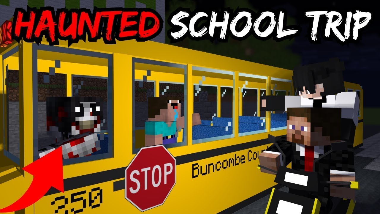 MINECRAFT HAUNTED SCHOOL TRIP 😨 || PART-1 || MINECRAFT HORROR STORY IN ...
