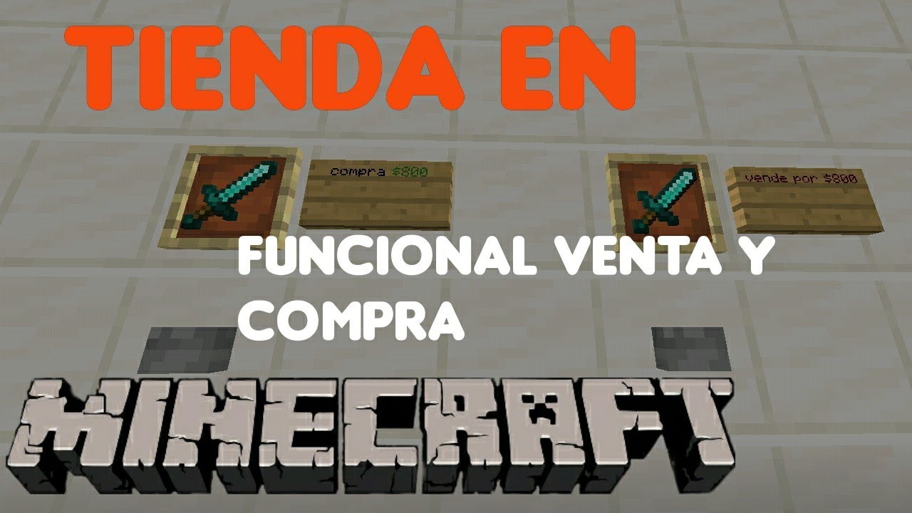 como hacer una tienda en minecraft - YouTube