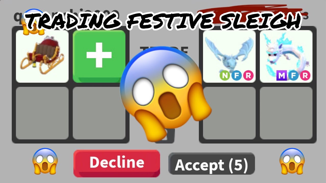 Trading Festive Delivery Sleigh in Adopt me Roblox! - YouTube