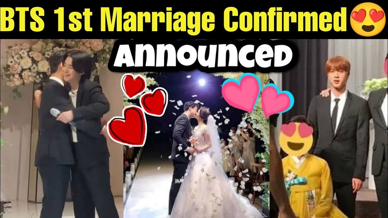 BTS 1st Marriage Confirmed 😍 1st BTS Idol Wedding Soon 💜 BTS Girlfriend ...