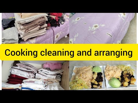 cooking, folding clothes and arranging closet - YouTube