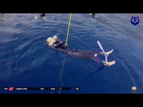 SERBEST DALIŞ PALETSİZ SABİT AĞIRLIK TÜRKİYE REKORU (Apnea Outdoor CNF Turkey Record)
