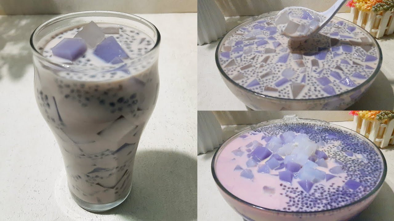 Enak banget dan creamy!! Es taro jelly!! - YouTube