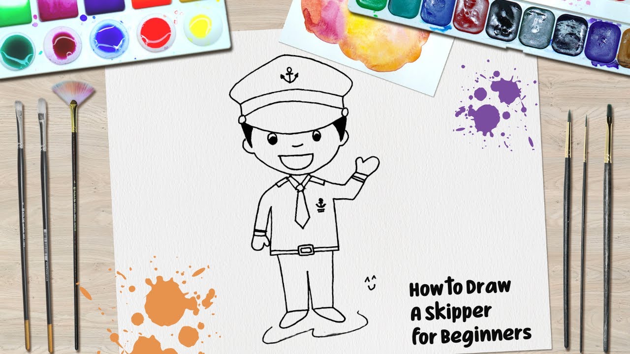How to Draw A Skipper Easy for Beginners | Drawing Step by Step ...