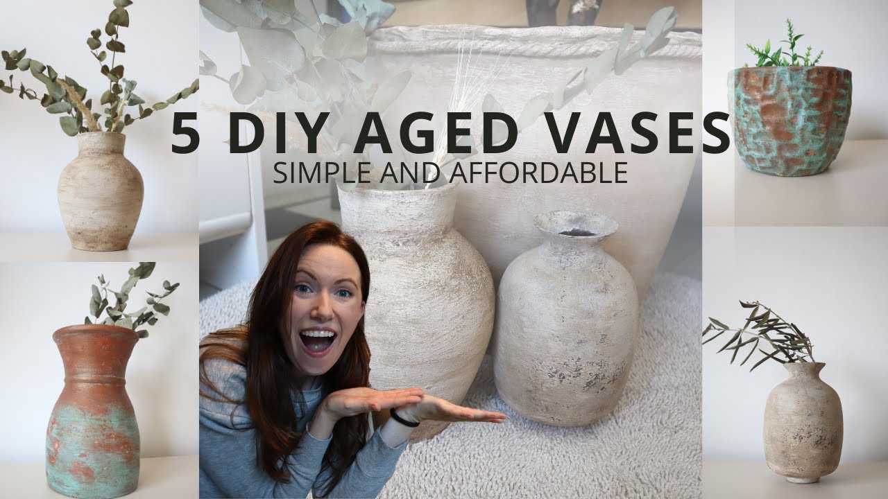 DIY AGED VASES - HOW TO // Budget friendly// Flea market finds and euro ...