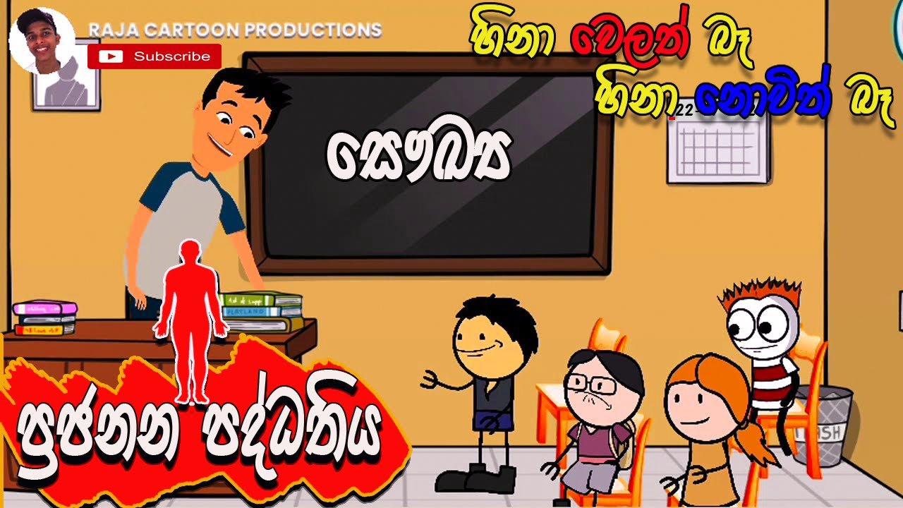 Reproductive system| ප්‍රජනන පද්ධතිය| Sinhala cartoon |Raja Animation ...