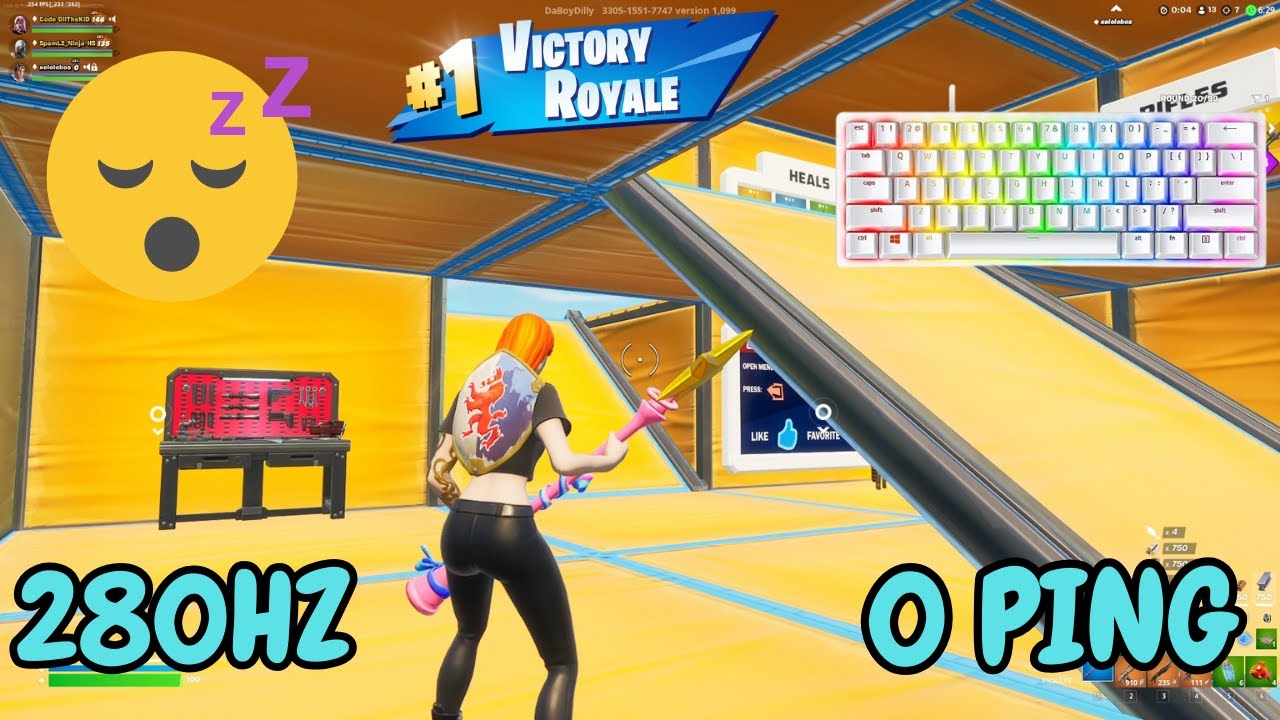 [1 HOUR] Fortnite ASMR Chill ⭐ (Go Goated Zone Wars) 🐐 Keyboard and ...