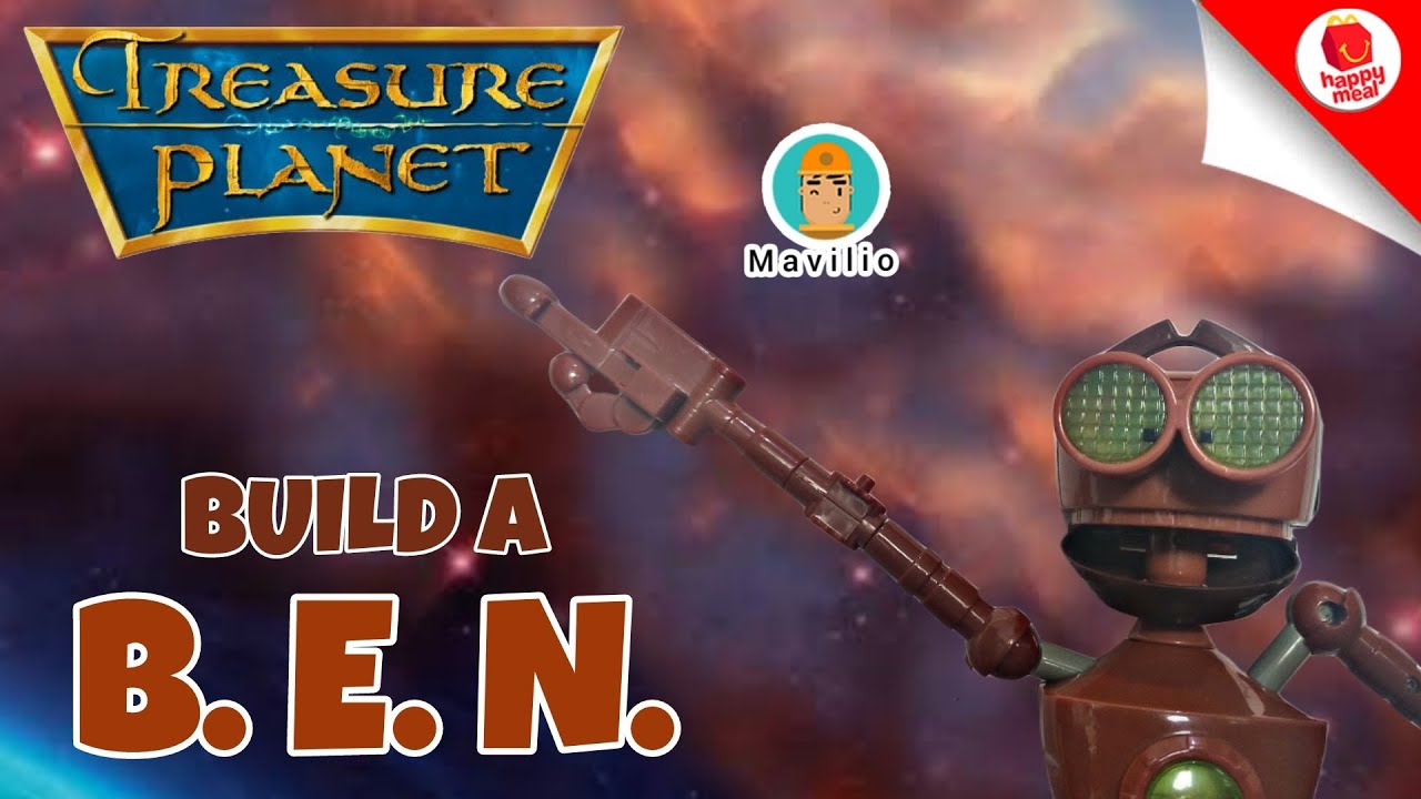 2002 McDonald's Treasure Planet Build A BEN Happy Meal Toys Set 1-4 ...
