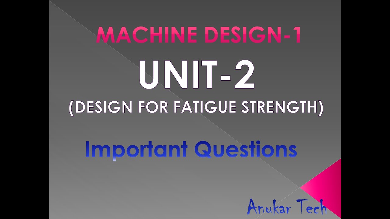 Machine Design-1 important questions theory&problems/UNIT- 2(Design for ...
