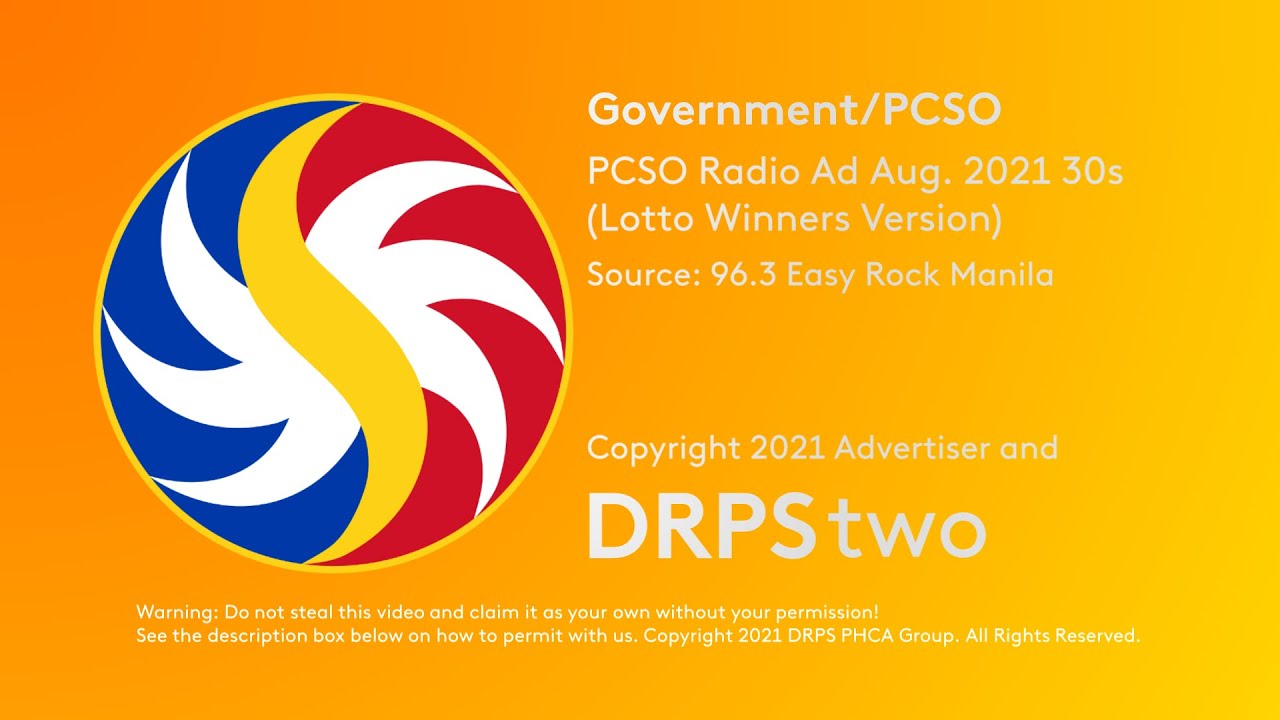 PCSO Radio Ad August 2021 30s (Lotto Winners Version) - YouTube