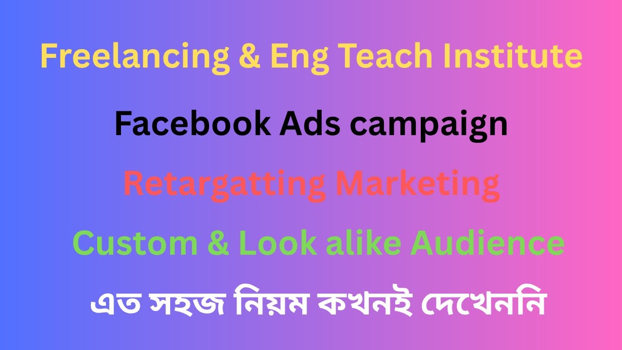 Digital Marketing, Retargeting Marketing, Custom & Look alike Audience ...