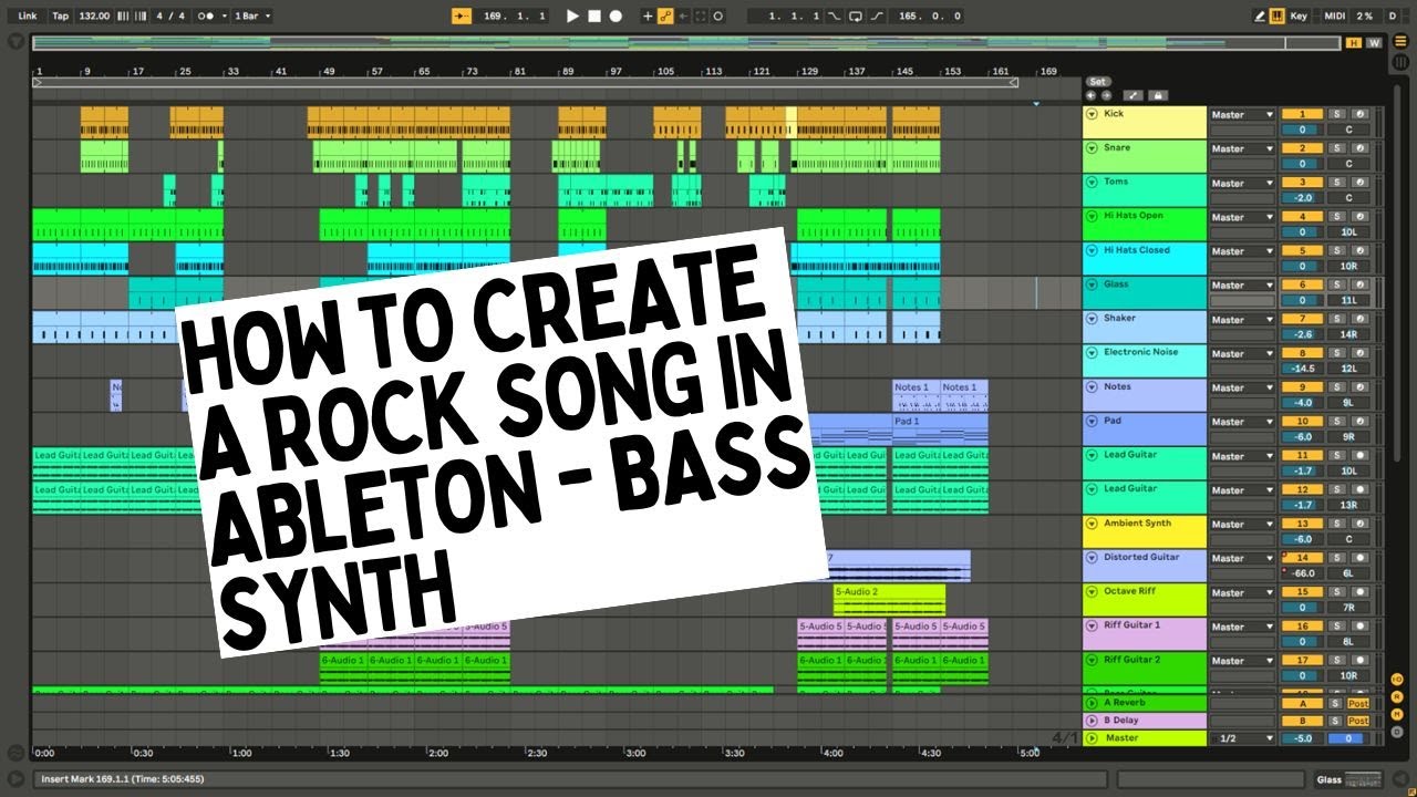 How to Create a Rock Song in Ableton - Bass Synth - YouTube