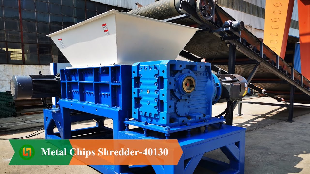DS40130 Metal Chips Shredder | Metal Chips Recycling Machine - YouTube
