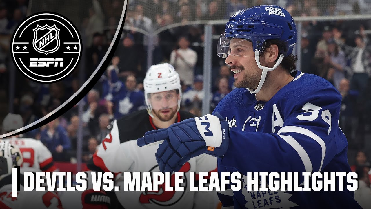 2 more goals for Auston Matthews 👀 New Jersey Devils vs. Toronto Maple ...