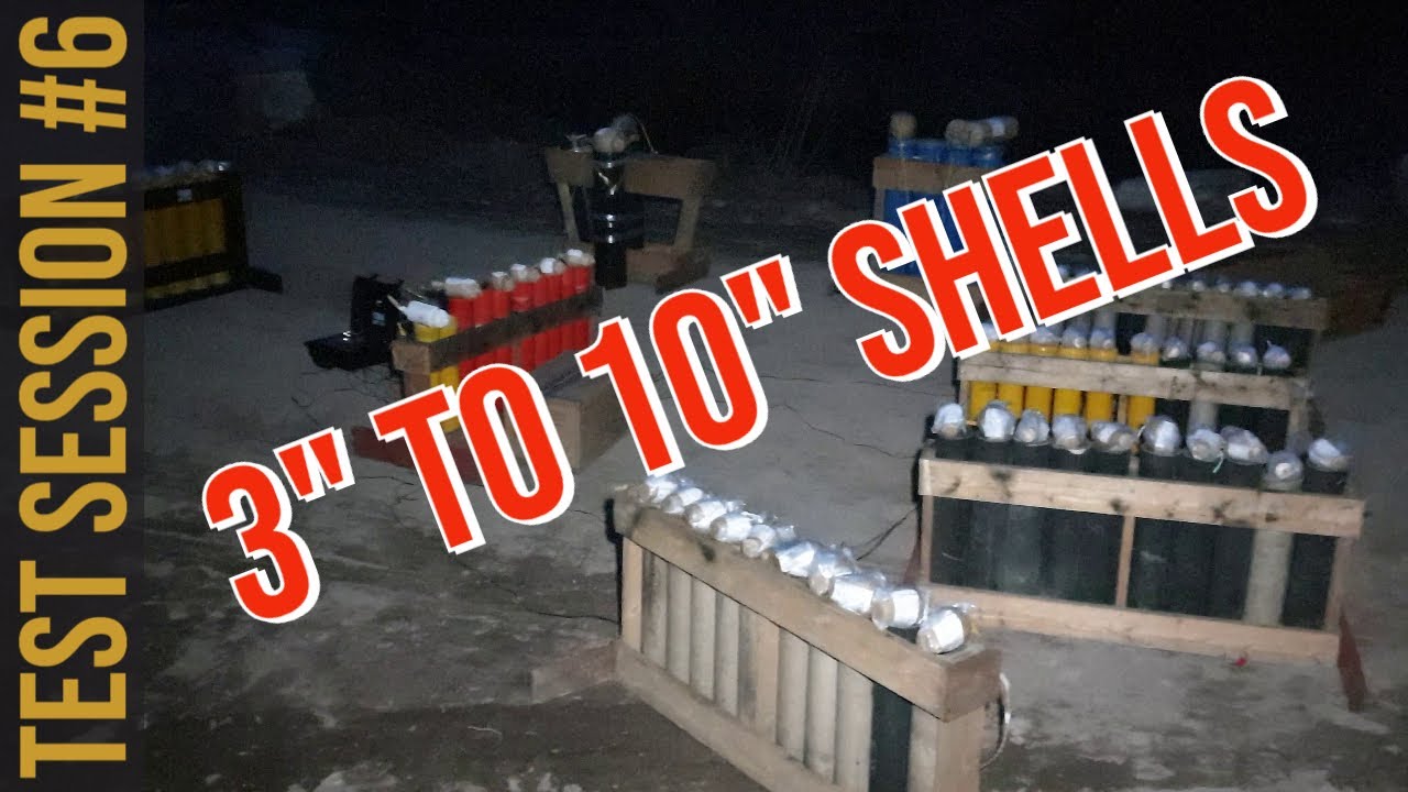 BIG Fireworks Test (60+) Display Shells - 3", 4", 5", 6", 7" and 10 ...