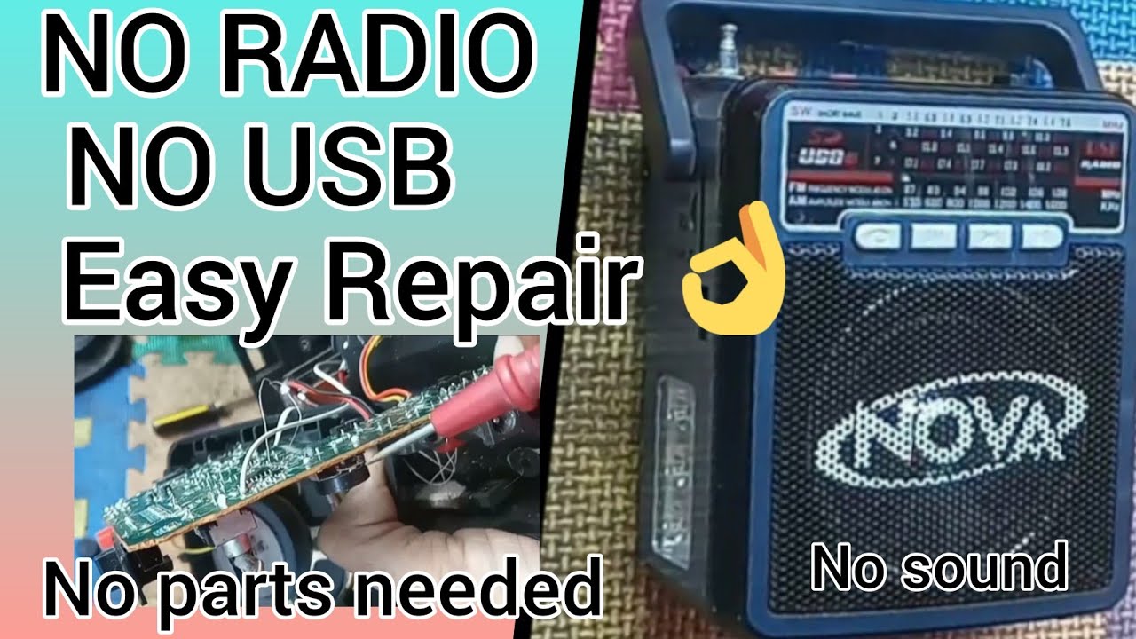HOW TO REPAIR NO SOUND NOVA RADIO IN EASY WAY - YouTube