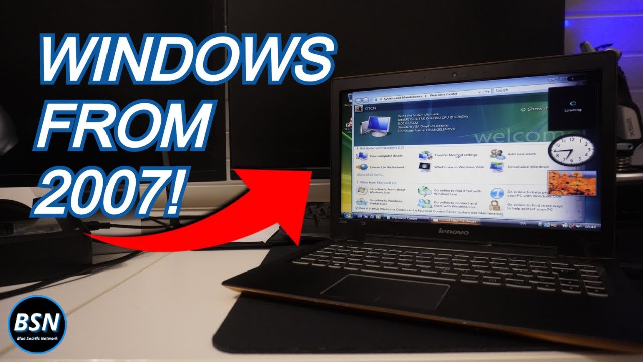 Installing Windows From 2007 On My Laptop - YouTube