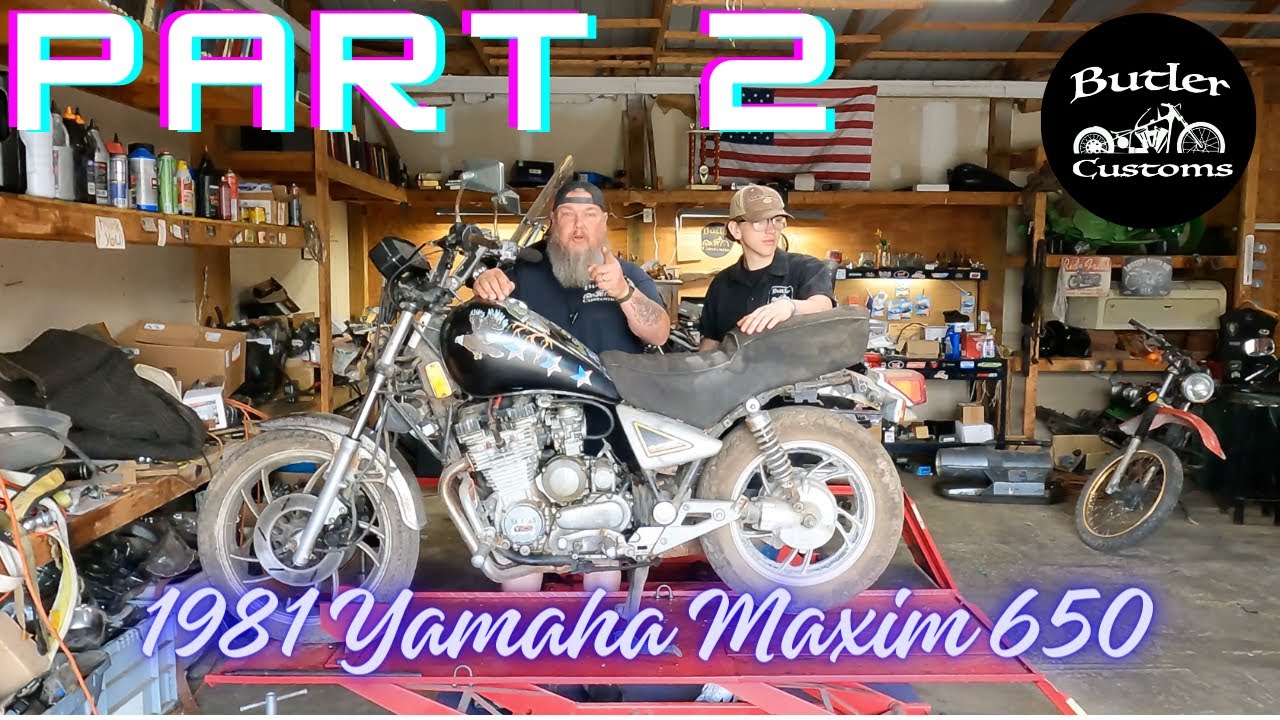 1981 Yamaha Maxim 650 Part 2 Butler Customs - YouTube