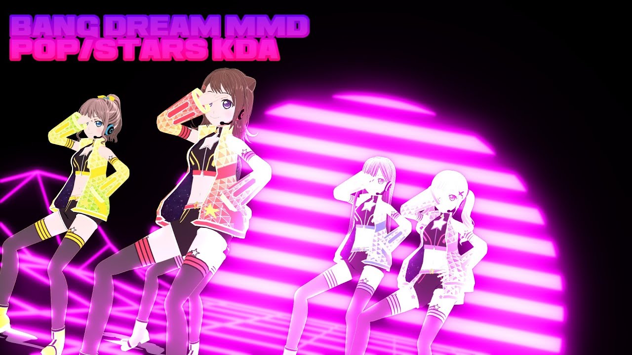 [ Bang Dream/Bandori MMD] K/DA - POP/STARS (Poppin Party version) - YouTube