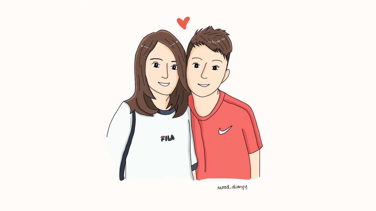 Lovely Couple Time Lapse Drawing Youtube