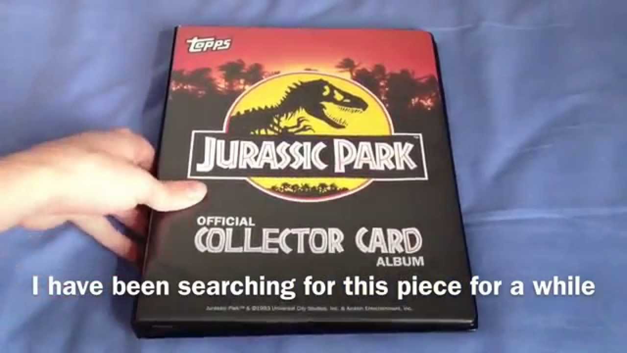 Jurassic Park Topps Official Collectors Card Album - YouTube