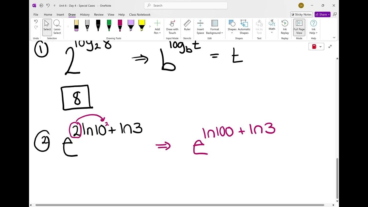 Pre Calc CP Unit 6 Day 4 Special Log Cases - YouTube