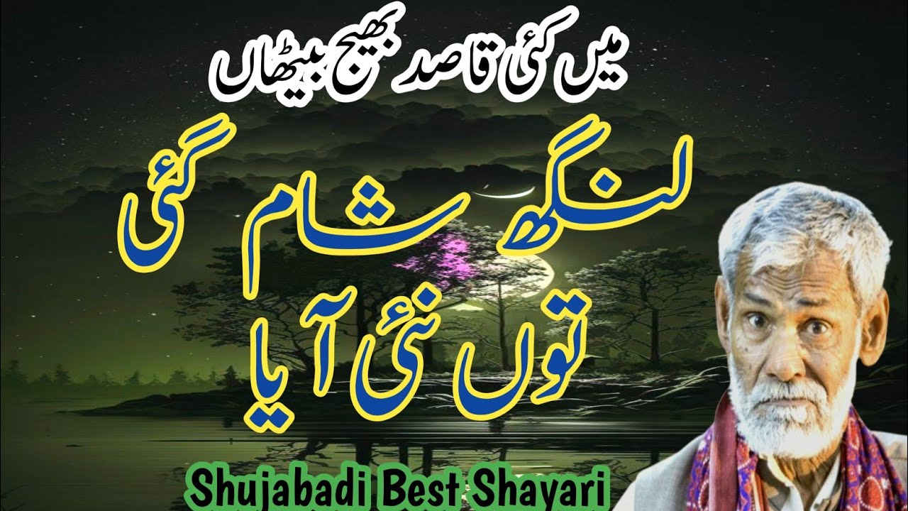 Langg Sham gai/Heart Touching Poetry 😭😭/ shakir shuja abadi poetry ...