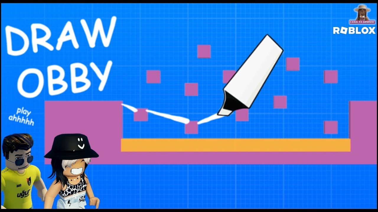 Draw Obby! Use a Criatividade Para Desenhar as Partes Faltantes do Obby ...