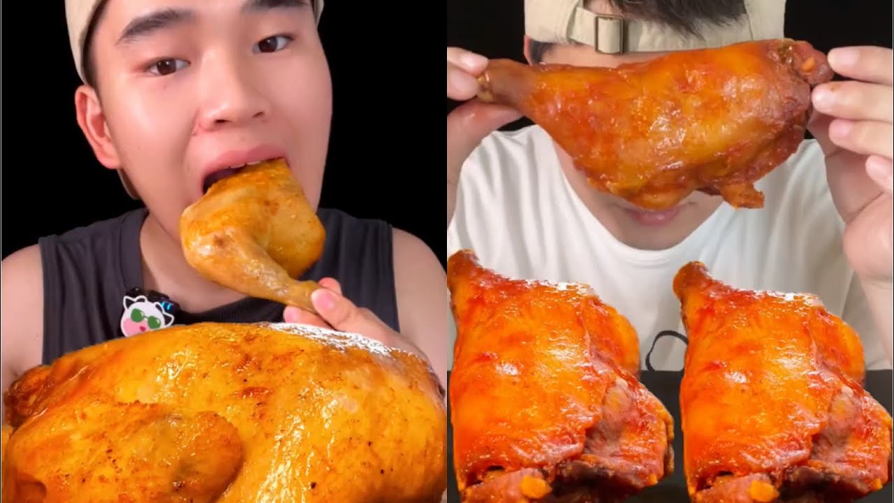 ASMR Eating Fried Chicken & Roasted Chicken Mukbang So Yummy •. - YouTube