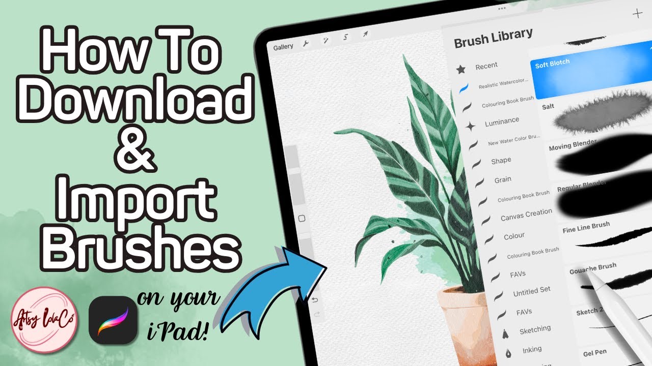 How to DOWNLOAD and IMPORT Brushes in Procreate - Realistic Watercolor ...
